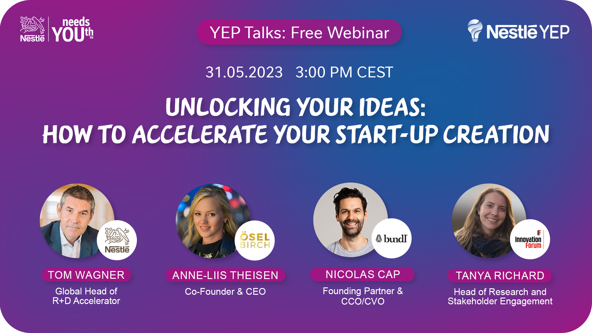 We’re launching a new series of free webinars for innovators and entrepreneurs | Nestlé YOUth ...